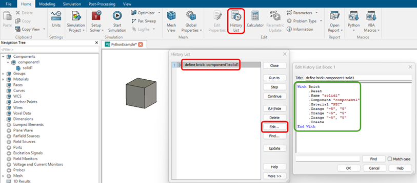 CST Studio Suite Python Scripting