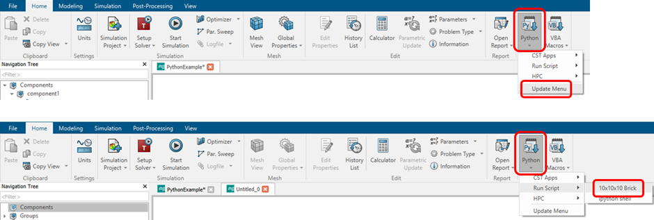 CST Studio Suite Python Scripting
