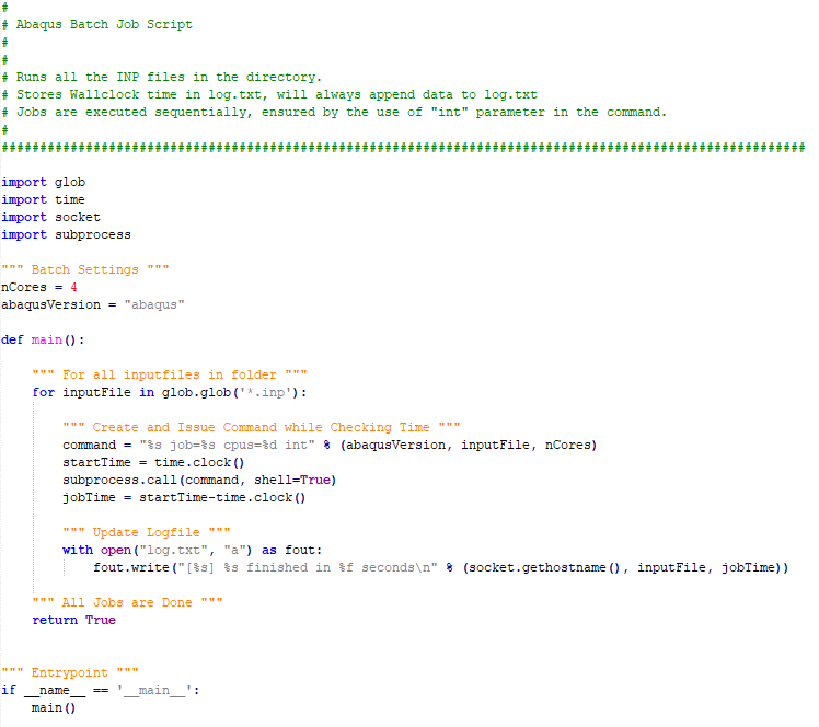 Running Batches of Jobs with Abaqus Python