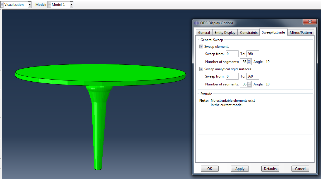 Creating an Axisymmetric Model From 3D Geometry in Abaqus