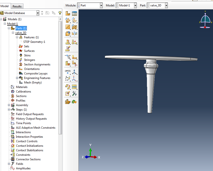 Creating an Axisymmetric Model From 3D Geometry in Abaqus