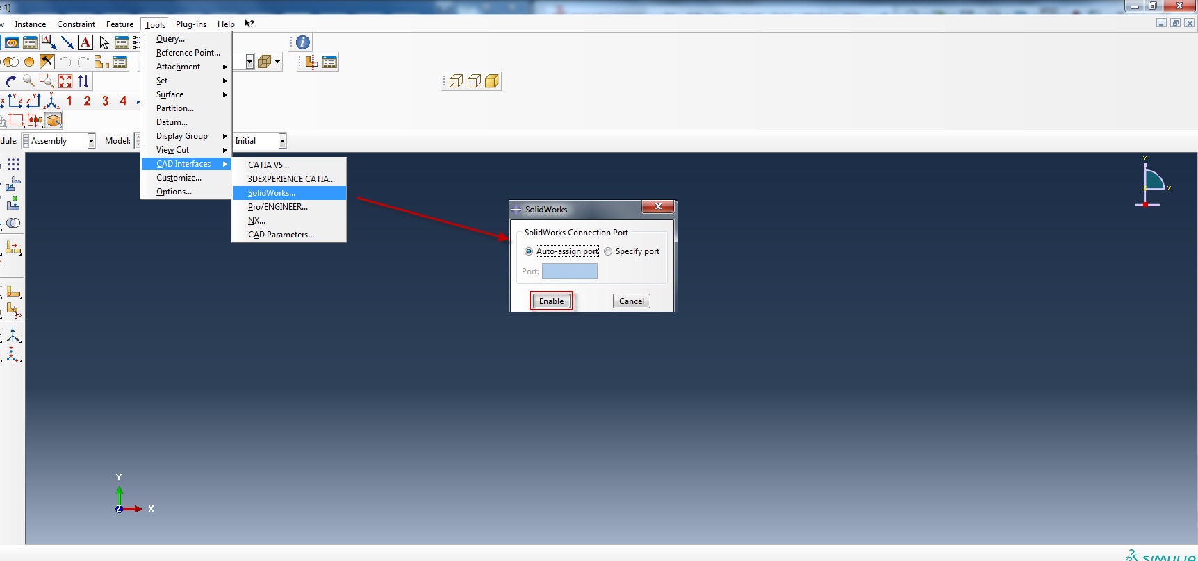 Abaqus Associative Interface for SOLIDWORKS