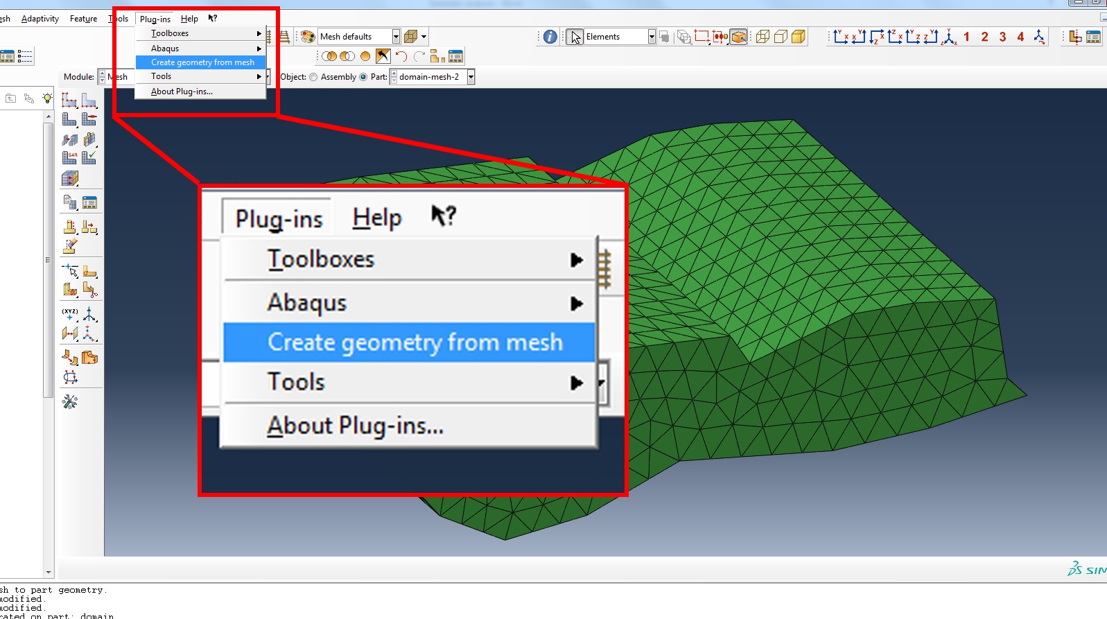 Geostatic Analysis Using Abaqus FEA: Generate Geometry and Parts From Mesh