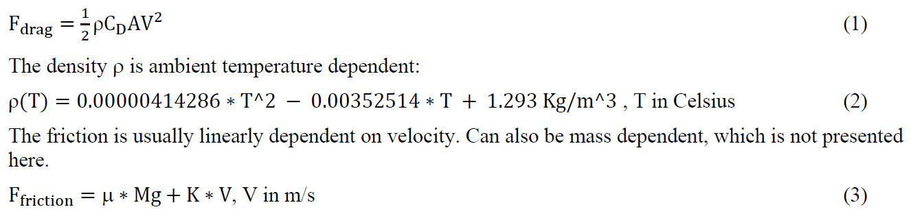 Calculating Rolling Resistance with a Parametrical Equation