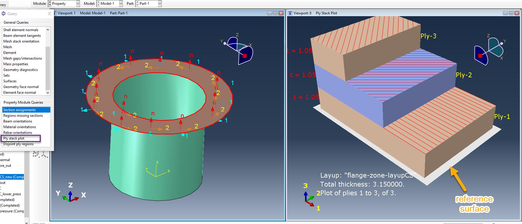 Modeling a Composite Flanged Tube Including Loading With Abaqus/CAE