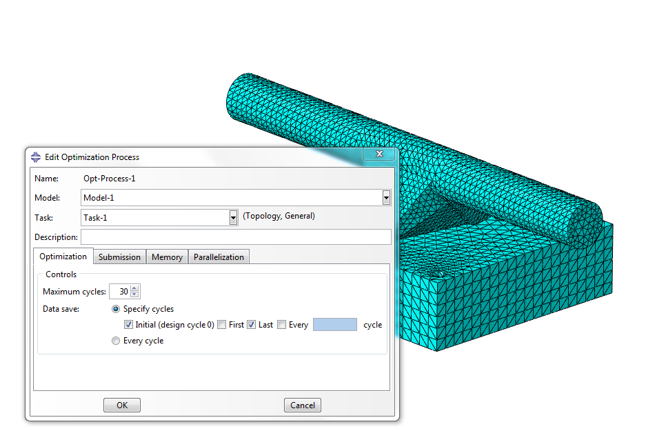Topology Optimization of an Abaqus Model in Tosca