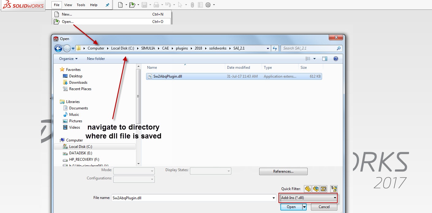 Abaqus Associative Interface for SOLIDWORKS