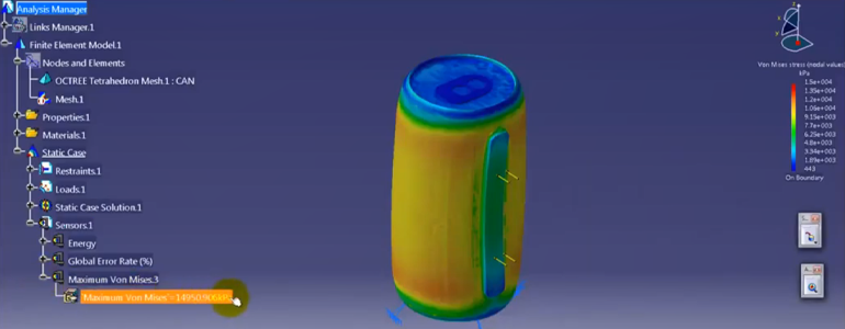 Generative Structural Analysis Applied for Design Optimisation